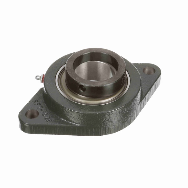 Browning Mounted Cast Iron Two Bolt Flange Ball Bearing, 52100 Bearing Steel, Eccentric Lock ...